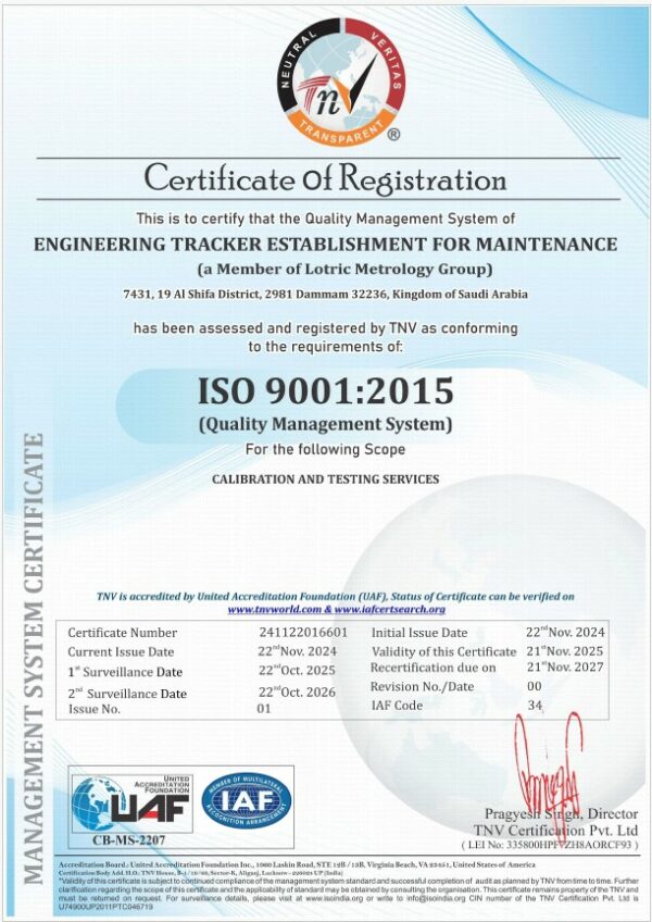 We Have Successfully Obtained ISO 9001 Certification - LOTRIČ Metrology